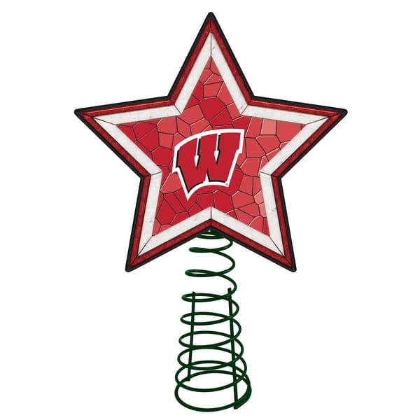 Wisconsin Badgers Mosaic Tree Topper - Bed Bath & Beyond - 18680921