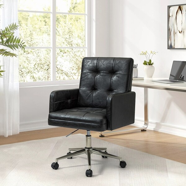 Lorenz Modern Vegan Leather Height-adjustable Office Chair Lorenz Modern Vegan Leather Height-adjustable Office Chair