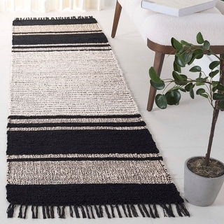 SAFAVIEH Handmade Natural Fiber Fahida Boho Stripe Cotton & Jute Rug ...