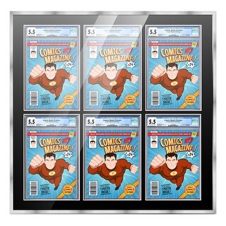 Comic Book Frame Wall Display with Mat for 6 CGC, CBCS OR PGX Graded ...