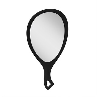Zadro Medium Teardrop Handheld Mirror Curved Ergonomic Handle to Hang ...