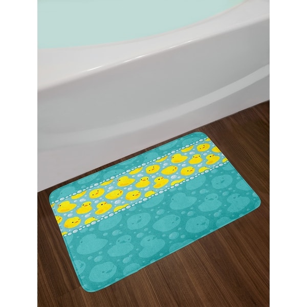 Ambesonne Rubber Duck Bath Mat Plush Bathroom Decor Mat with Non Slip ...