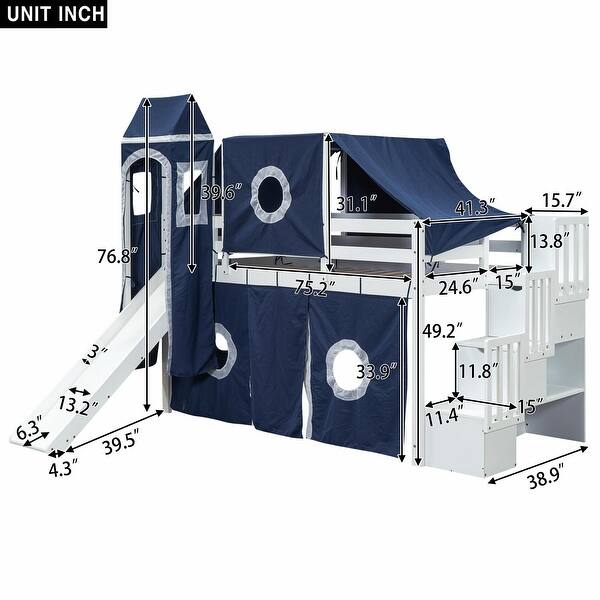 Loft Bed with Tent and Tower - Bed Bath & Beyond - 39457350