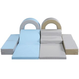 Soft Climb and Crawl Foam Playset 10 in 1, Safe Soft Foam Nugget Block ...