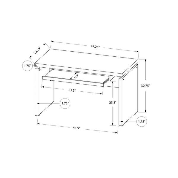 Monarch 7003 Cappuccino 48nch Computer Desk - On Sale - Bed Bath ...
