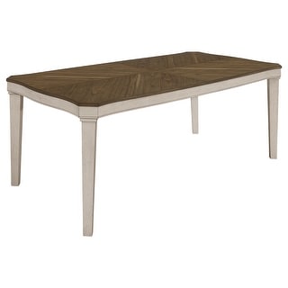 Ronnie Rectangular 79-inch Wood Dining Table Rustic Cream - Bed Bath ...