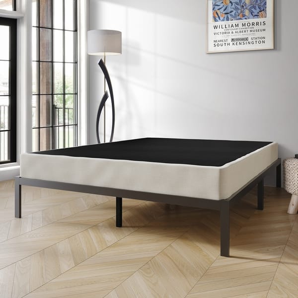 CraftPorch Solid Wood 5-Inch Box Spring Foundation with Wood Slats with ...