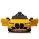 BMW M4 12V Kids Ride on Toy Car with Remote Control, Yellow - Bed Bath ...