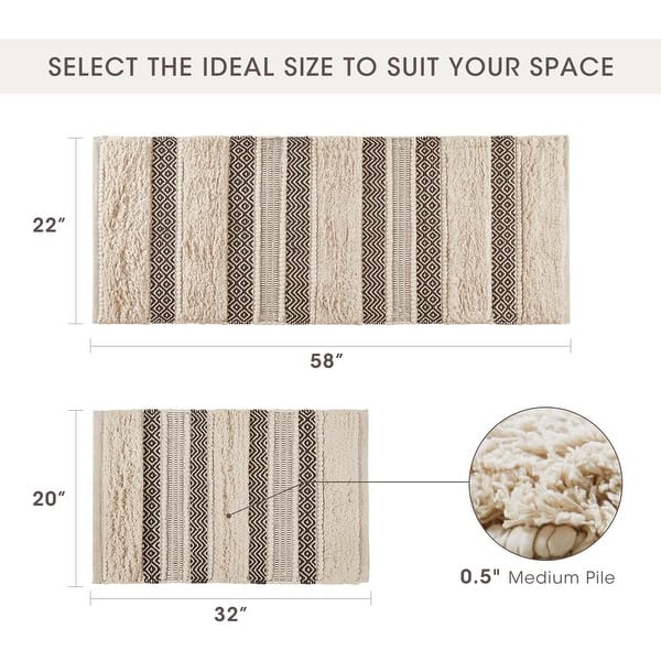 INK+IVY Asher Woven Texture Stripe Bath Rug - Bed Bath & Beyond - 35458056