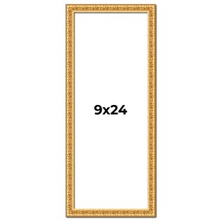 9x24 Frame Gold Real Wood Picture Frame Width 1 inches | Interior - Bed ...
