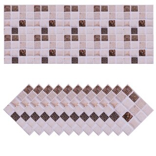 20Pcs Mosaic Tile Stickers, 10 x 10cm Square Wallpaper Self-Adhesive ...