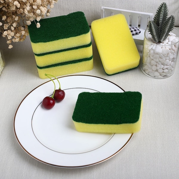Sponge Rectangle Shape Kitchen Bowl Dish Cleaning Pad Sponge Scrubs ...