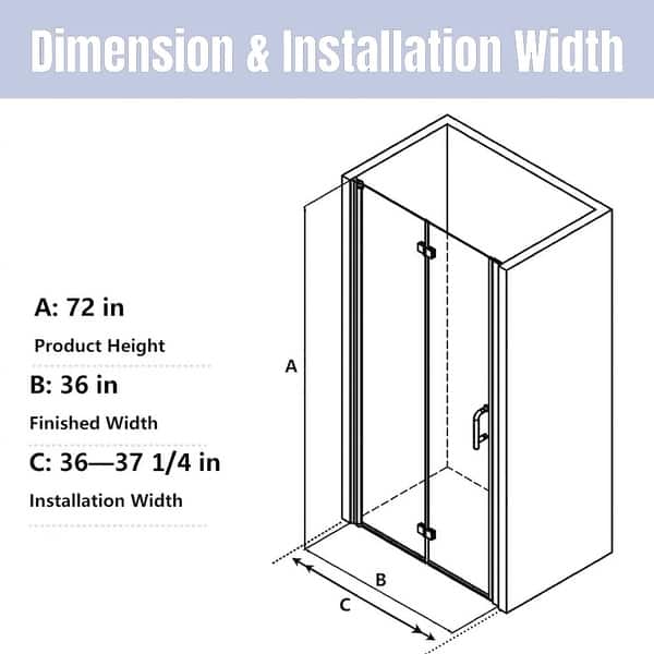 TOOLKISS Pivot Bi-Fold Prefab Alcove Shower Doors - Bed Bath & Beyond ...