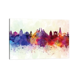 iCanvas "Bali Skyline In Watercolor Background" by Paul Rommer Canvas ...
