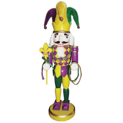 10" Mardi Gras Jester Nutcracker - Yellow - Overstock - 34673300