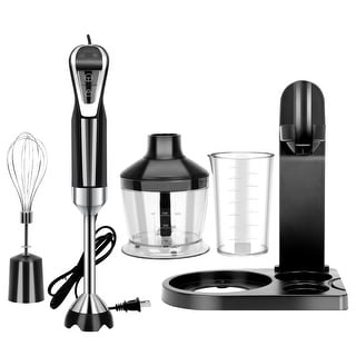 Immersion Blender Handheld 800W, 8 Speed Hand Blender with Whisk, LED ...