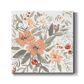 Peach & Rust Blooms I-Premium Gallery Wrapped Canvas - Ready to Hang ...