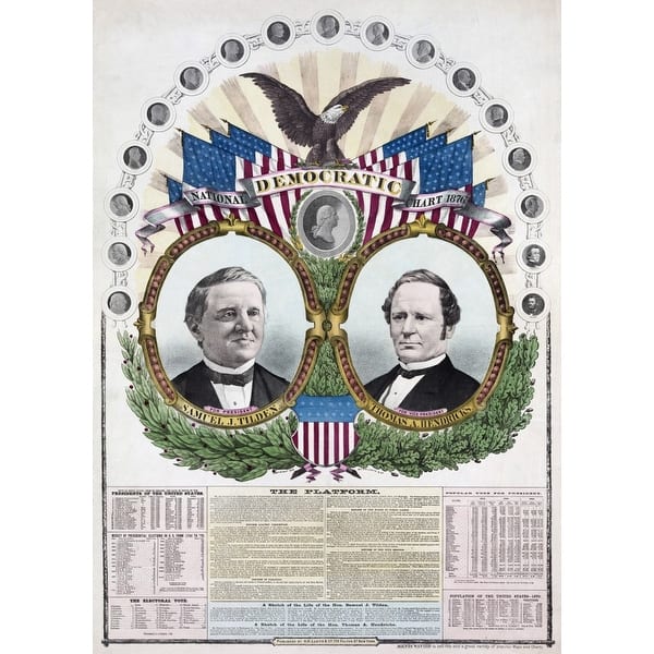 1876 Democratic Presidential Candidate Samuel J Tilden And Running Mate ...