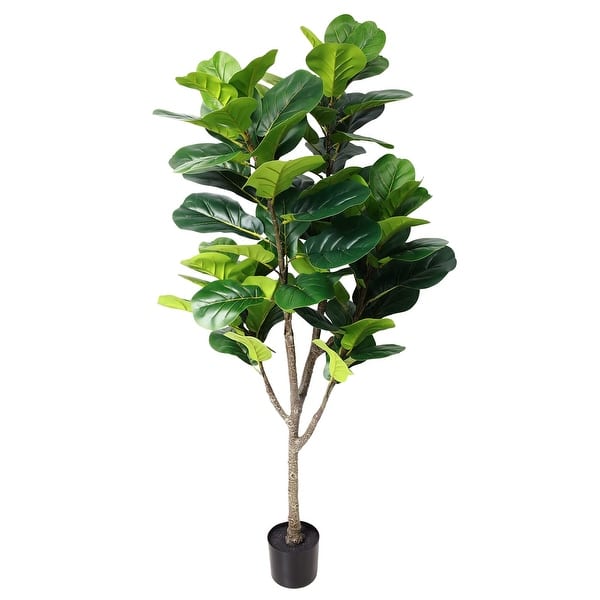 Artificial Plant Tall 5ft Faux Fiddle Leaf Fig Tree, Artifical Tree for ...