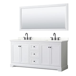 Avery 72-inch Double Vanity, Quartz Top, 70-inch Mirror - Bed Bath ...