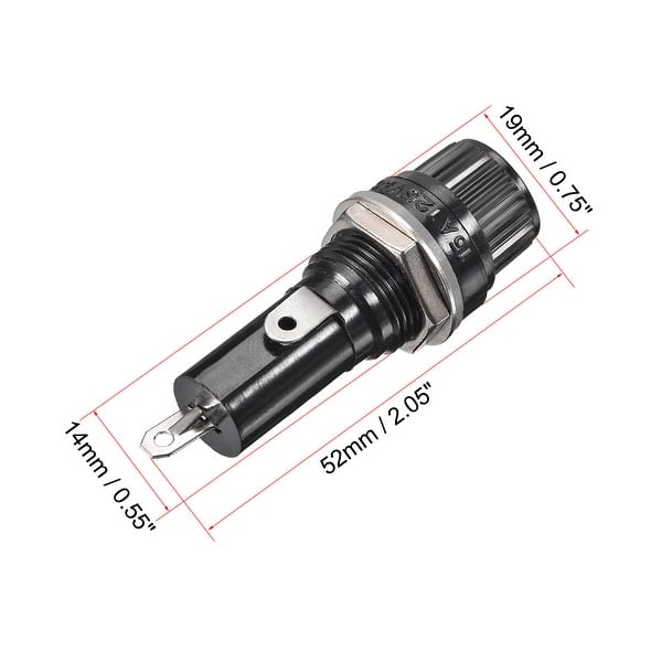 Screw Cap Panel Mounted Fuse Holder AC 125V/15A 250V/10A - Bed Bath ...