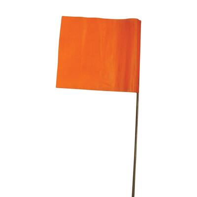C.H. Hanson 36 in. Orange Marking Flags Polyvinyl 100 pk - 36" - Bed ...