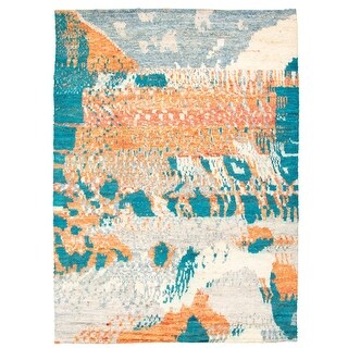 ECARPETGALLERY Hand-knotted Abstract Lahore Legacy Copper Wool Rug - 8 ...