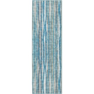 HomeRoots 3' X 10' Blue Ombre Tufted Runner Rug - 120 - Bed Bath ...