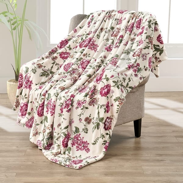 flower pattern throw