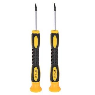 2pcs T4 Precision Torx Screwdriver Swivel Lid Non-slip Handle - Yellow ...