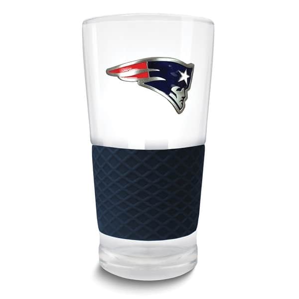 NFL New England Patriots Score 22 Oz. Pint Glass with Silicone Grip ...