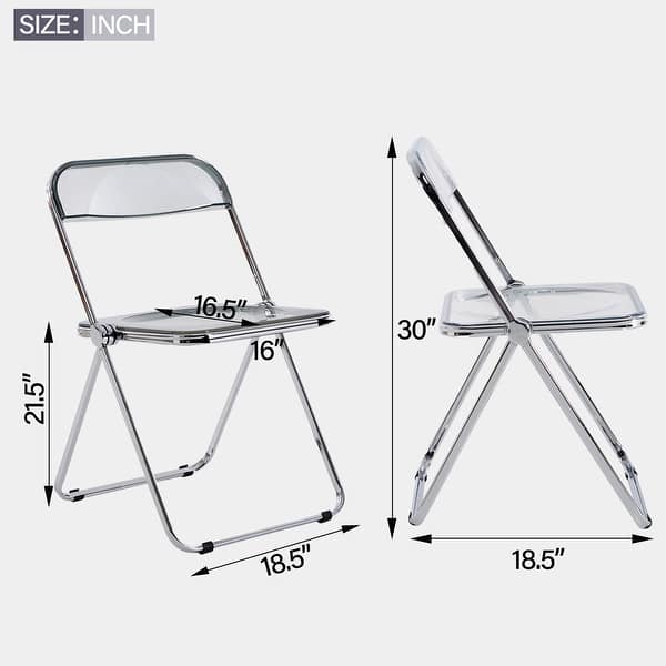 Clear Acrylic Folding Chair,Plastic Stackable Chair,1 Pack - Bed Bath ...