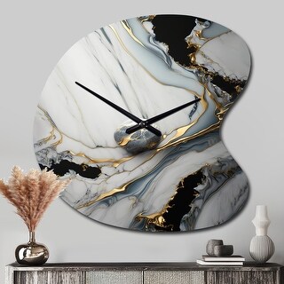 Abstract Geode Gold And White Marble III - Abstract Marble Large Wall ...