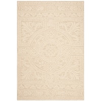 SAFAVIEH Handmade Natura Transitional Geometric Cream/Navy Wool Rug ...