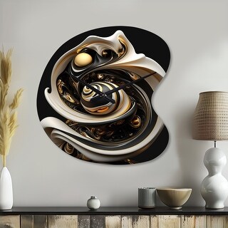 Designart - Liquid White Stained Glass V - Abstract Spirals Large Wall ...