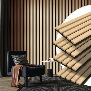 Art3d 23.6in x 47.2in Acoustic Wall Cladding Siding Board,Slat Wall ...