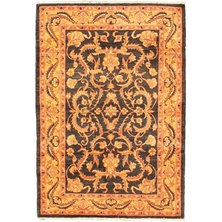 ECARPETGALLERY Hand-knotted Chobi Finest Orange Wool Rug - 4'0" x 5'8 ...