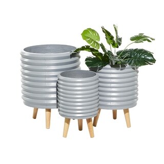 Magnesium Oxide Planter - Set of 3 Gray - Roche River Decor - Bed Bath ...