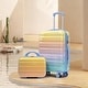 14"/20" 2 pcs in PC Spinner Wheel Luggage with Gradient Color and ...