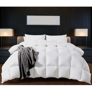 Puffy Feather Comforter Full with Feather Down Filling, All Season ...
