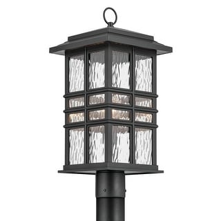 Kichler Lighting Beacon Square 1-Light Textured Black Outdoor Post ...