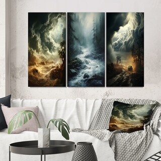 Designart "Storm Mystical Cyclone II" Landscape & Nature Wall Art Set ...