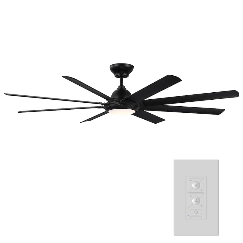 Hydra 80 Inch Eight Blade Indoor / Outdoor Smart Ceiling Fan with Six ...