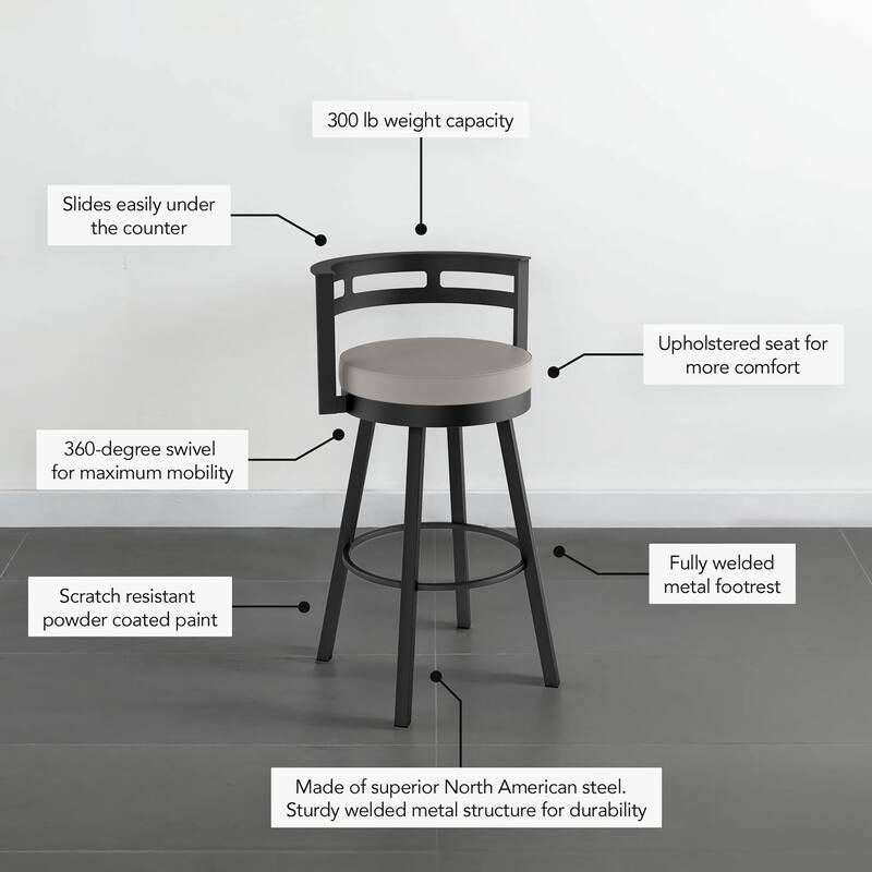 Amisco Render Swivel Bar Stool - Overstock - 20254935