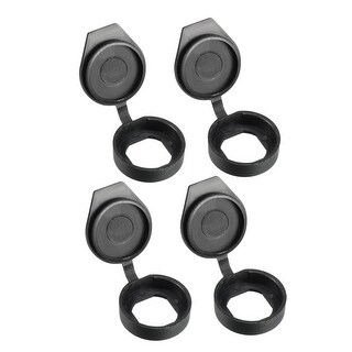 4pcs Hard Plastic Dust Cover Waterproof Caps Black Fit for 22mm Dia Cam ...