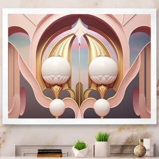 Designart "White Spheres Minimal Retro Future Architecture" Abstract ...