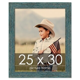 25x30 Distressed/Aged Complete Wood Picture Frame with UV Acrylic, Foam ...