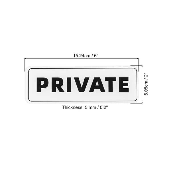 Private Signs, Acrylic Self Adhesive Door Stickers Wall Mounting Signs ...