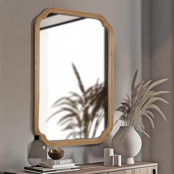 rounded rectangle framed mirror