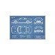 Nissan GT-R (R35) Skyline Blueprint Print On Acrylic Glass by Action ...